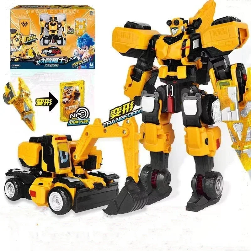 Metal Cardbot Transforming Mecha Robot Car Toy HEAVY IRON BLACK HOOK ...