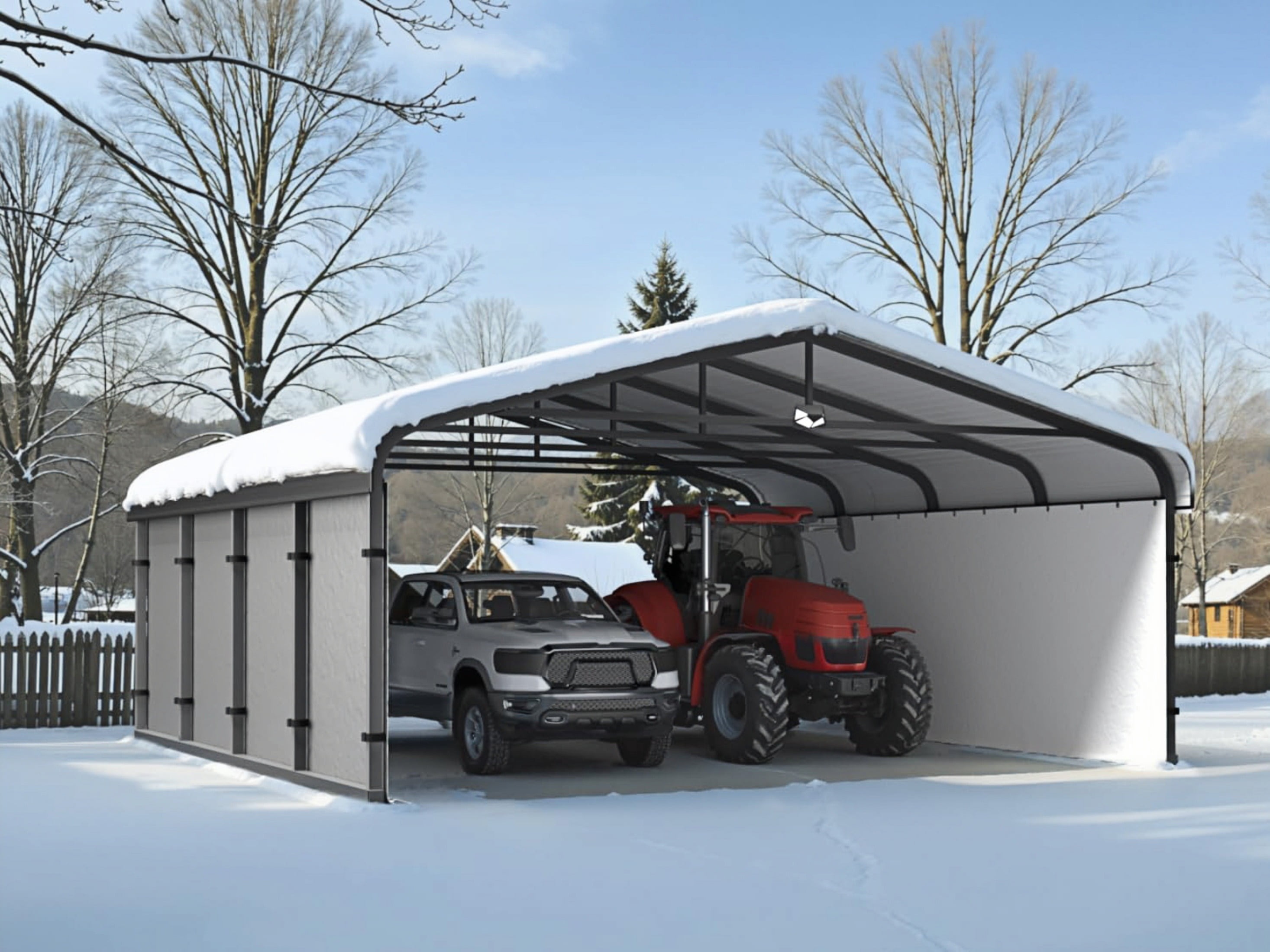 Metal Carport,Car Ports 20x20 Heavy Duty Metal for Snow,Car Tent Garage ...