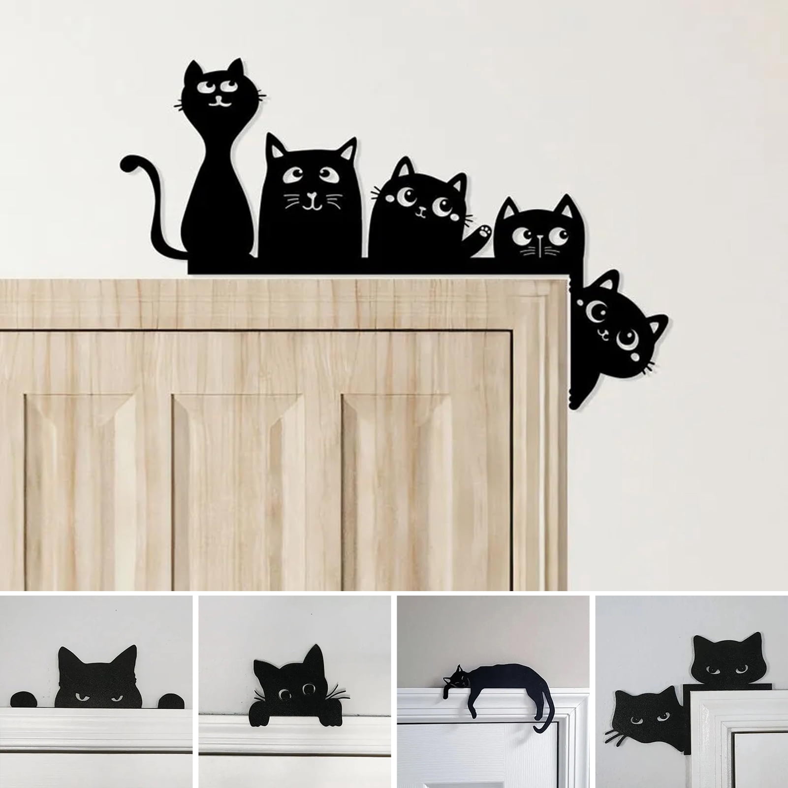 Metal Cat Door Topper Decoration Cute Kitty Door Frame Corner Decor ...