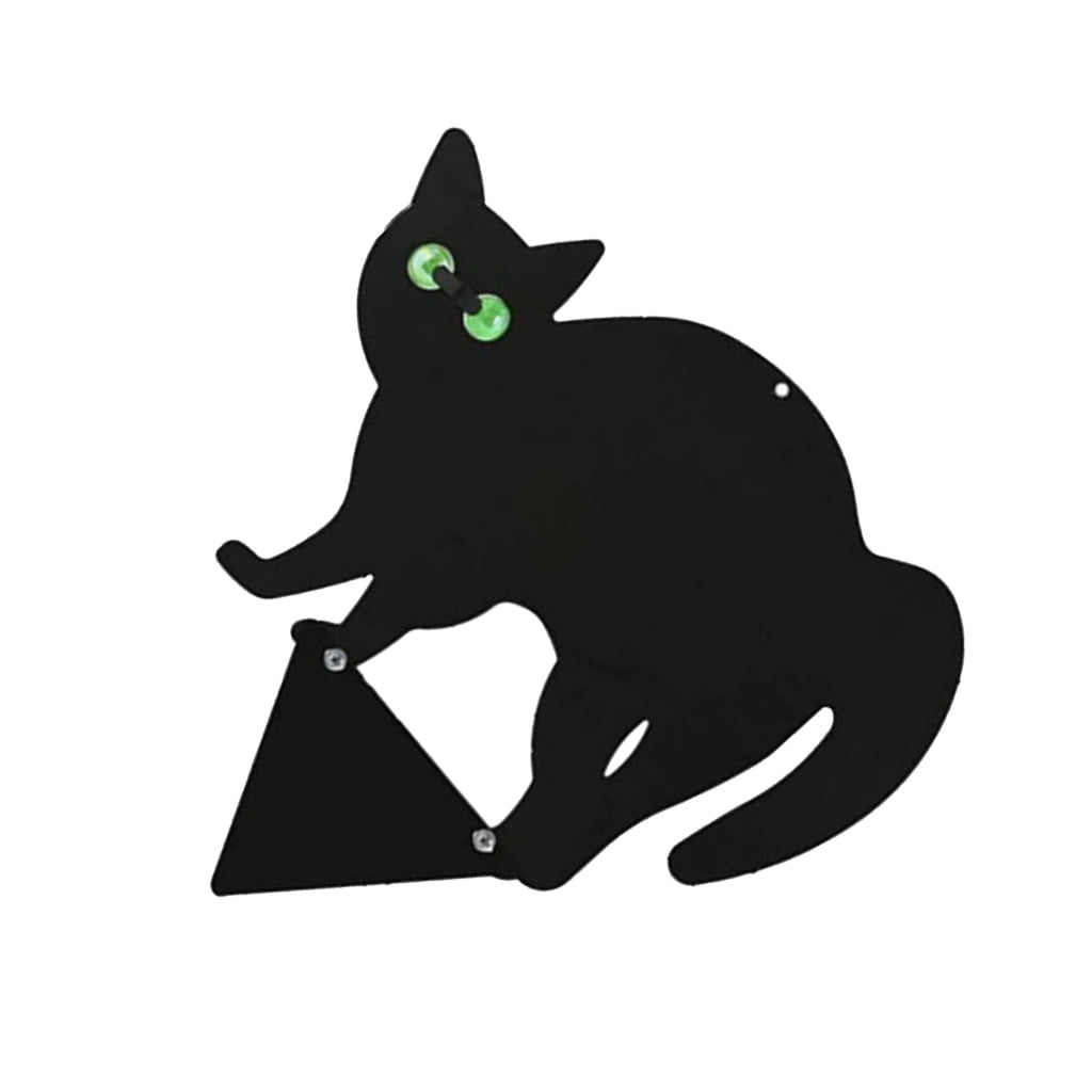 Metal Cat Stakes Garden Art Decors Outdoor Black Cat Statue Yard and ...