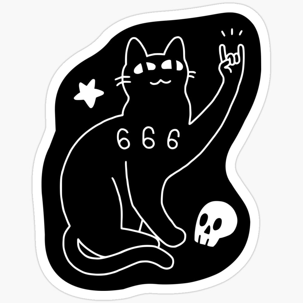 Metal Cat Sticker Phone Decal Water Bottle Stickers Car Decals, Laptop ...