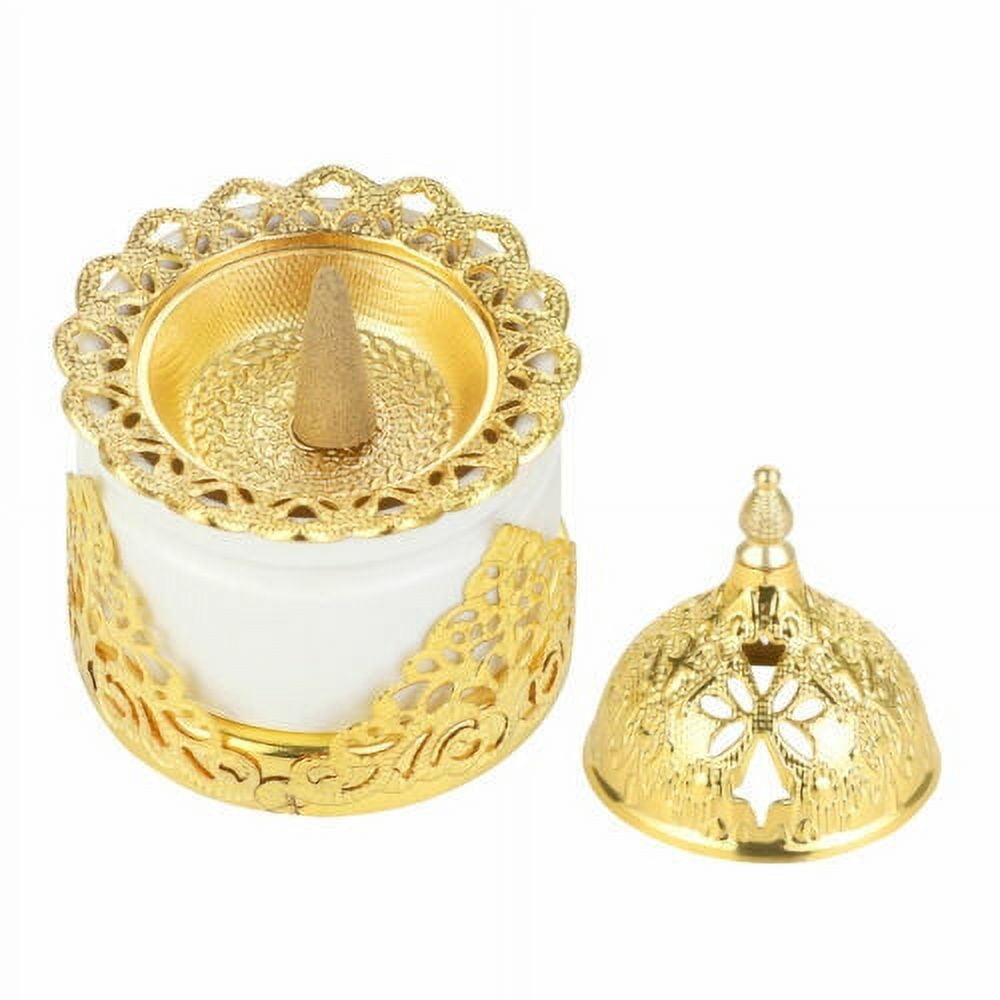 Metal Ceramic Incense Burner Charcoal Incense Resin Frankincense Burner ...