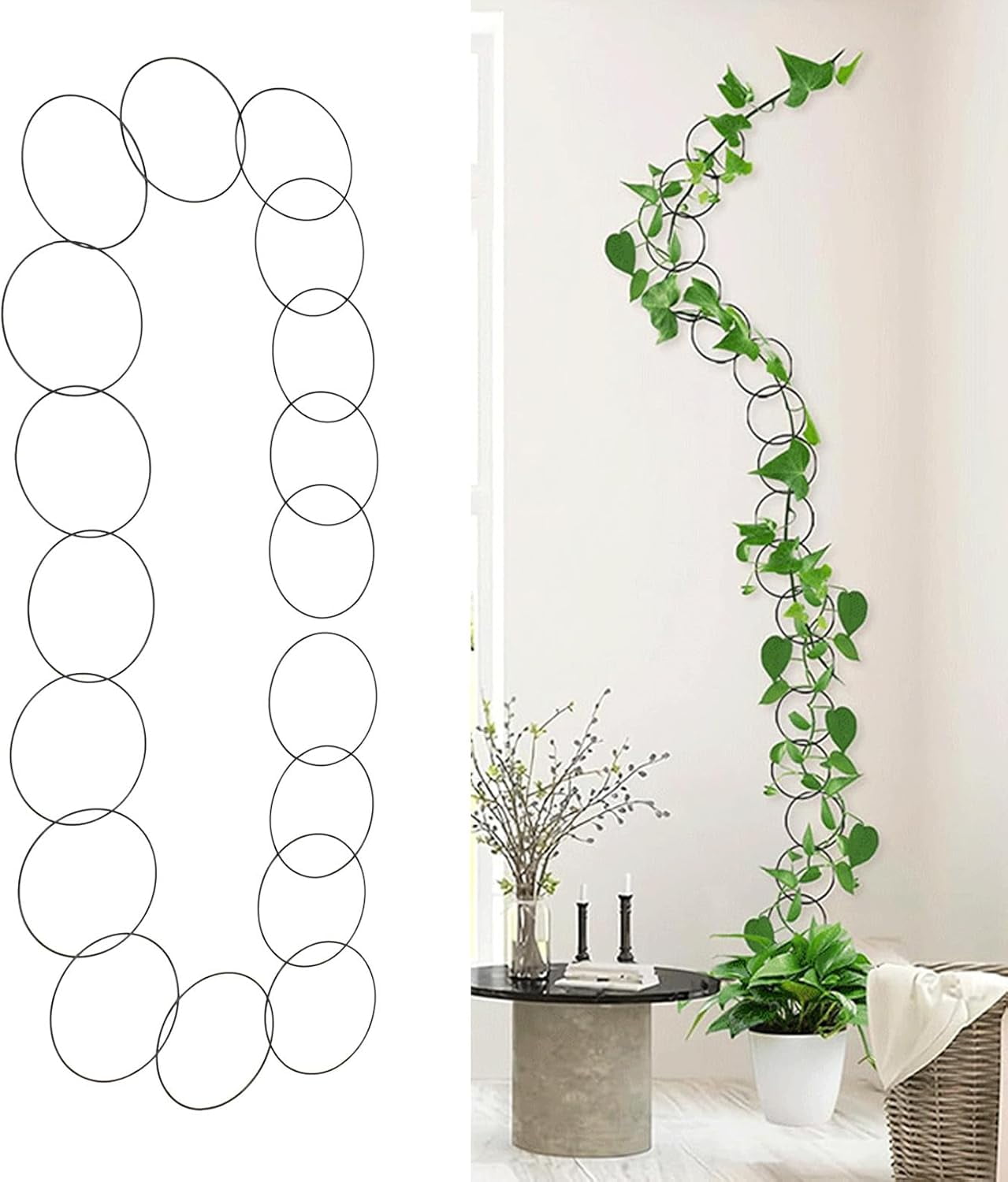 Metal Chain Trellis, Chain Trellis for Climbing Plants Indoor ...