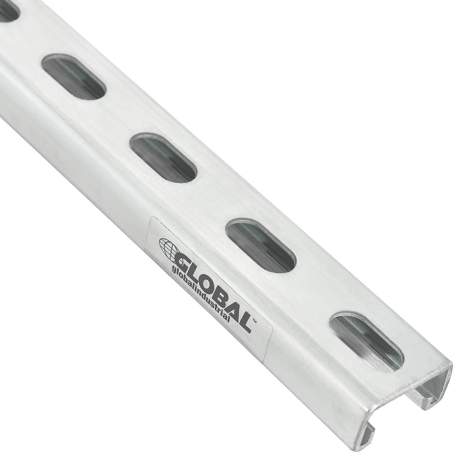Metal Channel, 12 Gauge, Slotted, Pre-Galvanized Zinc Plated, 1-5/8" x ...