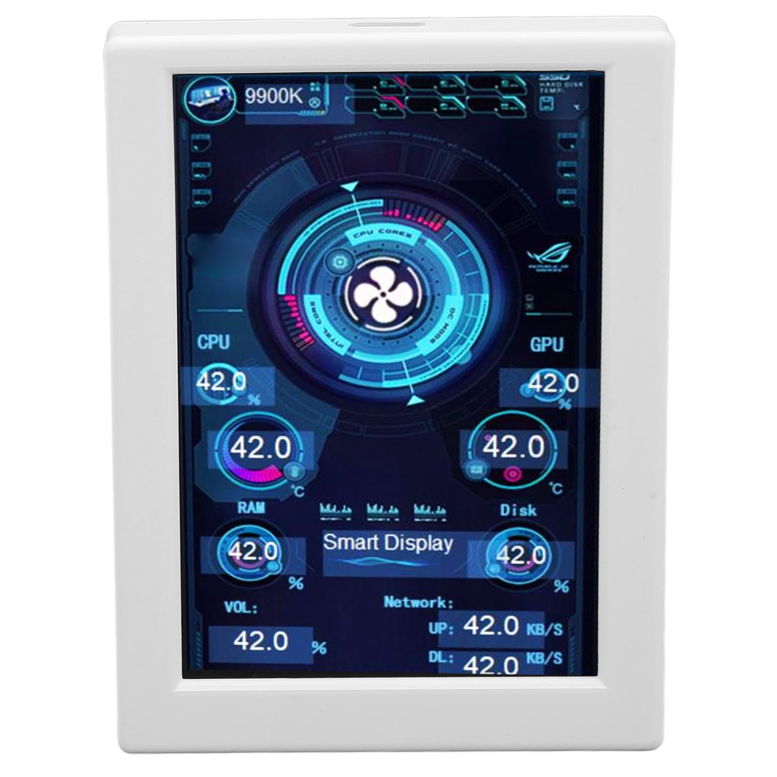 Metal Chassis Computer Monitor, 3.5" IPS Display For CPU Temp, Data ...