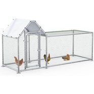 Polar Aurora Enlarged Thickend Metal Chicken Cage Walk-in Poultry Coop ...
