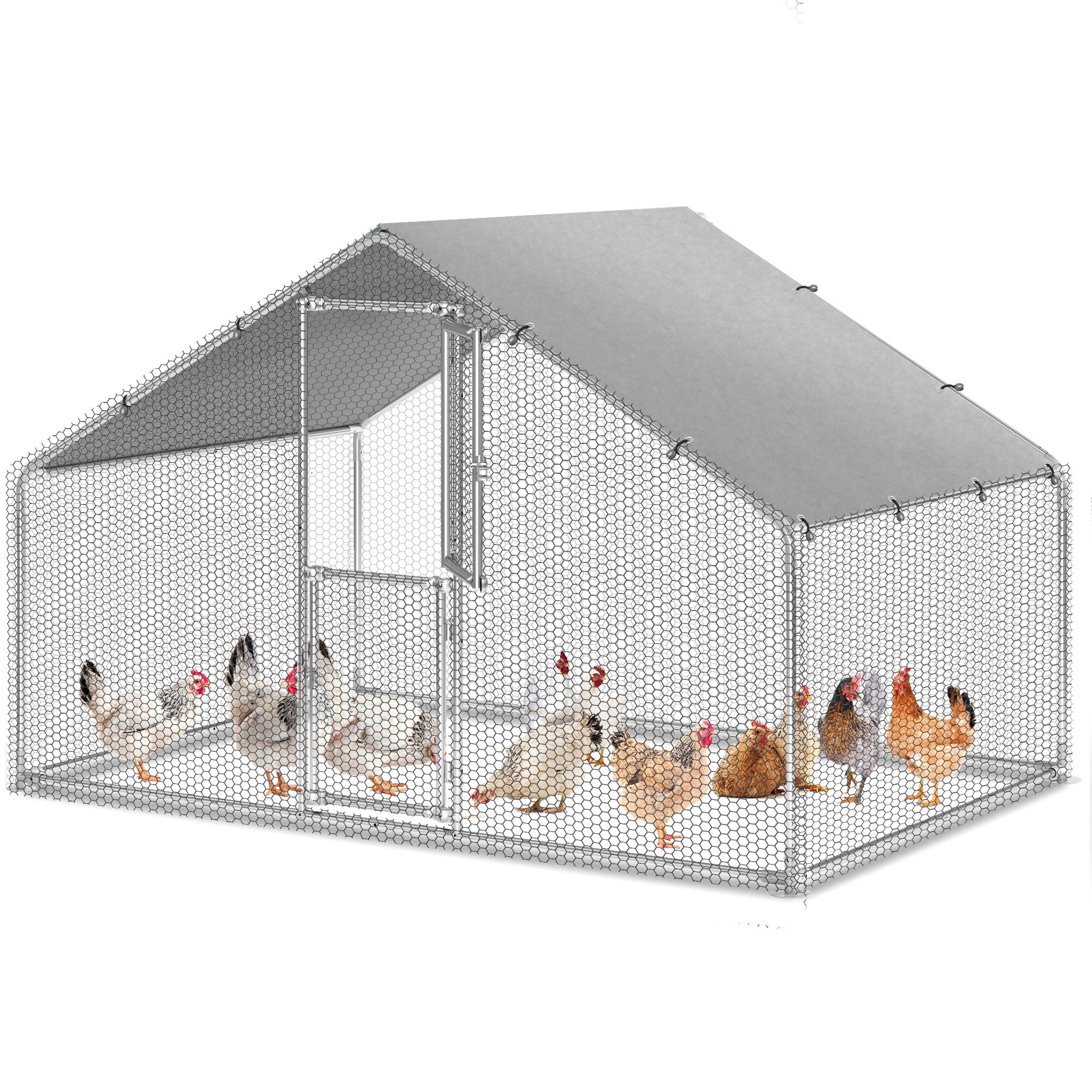 Metal Chicken Coop, Walk in Chicken Runs Chicken Pens with ...