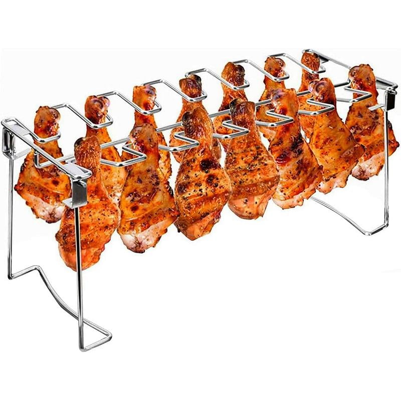 Metal Chicken Drumstick Rack, Multi Grid Chicken Leg Grill Rack ...