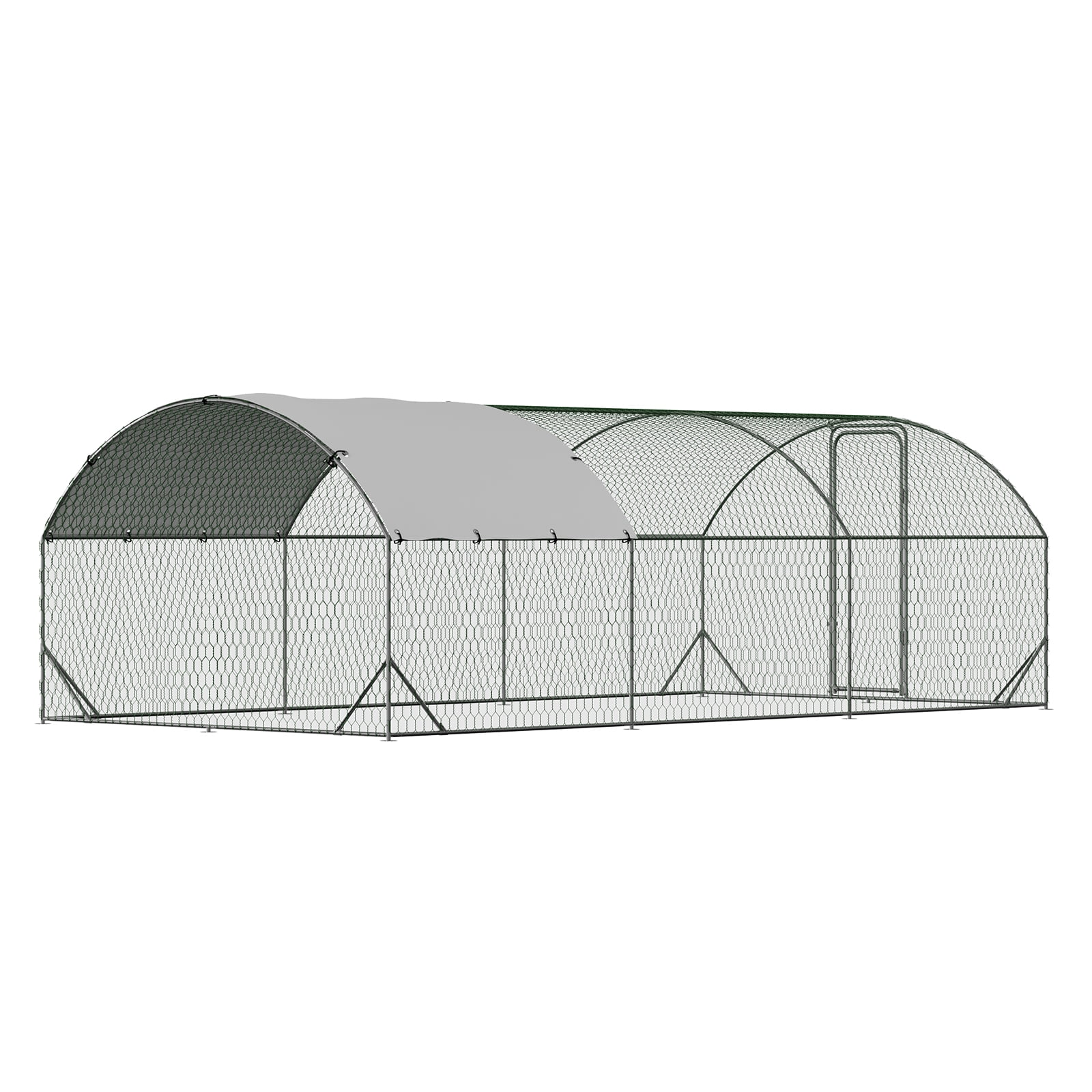 Metal Chicken House, Chicken Coops Galvanized, 4 Corner Reinforcement ...
