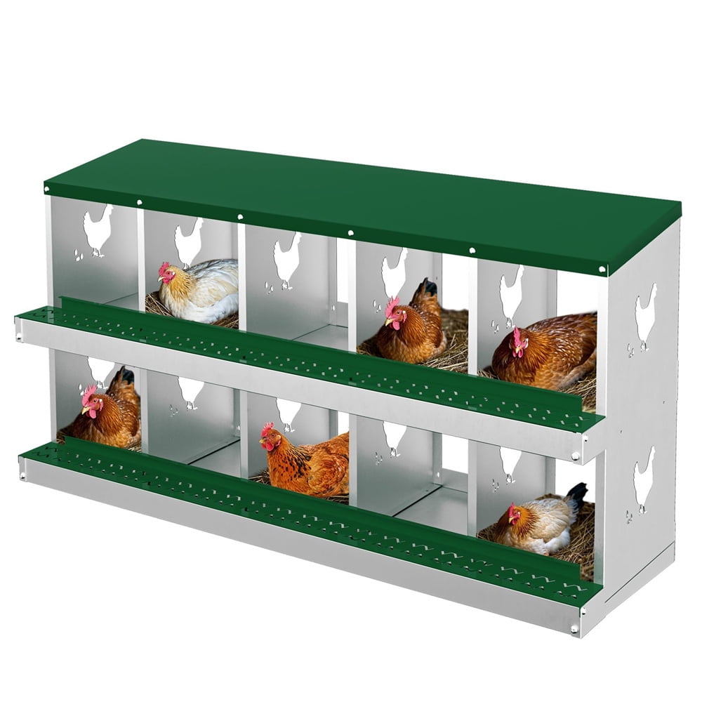 Metal Chicken Nesting Boxes, Heavy-Duty Galvanized Steel Egg Laying Box ...