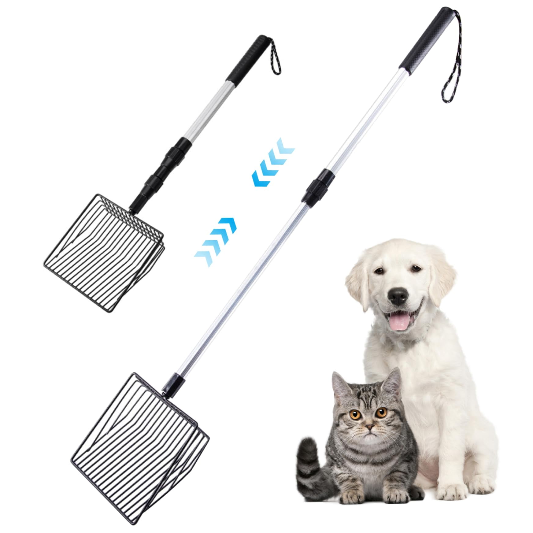Metal Chicken Poop Scooper and Cat Litter Scoop for Sand, 2 in 1 ...