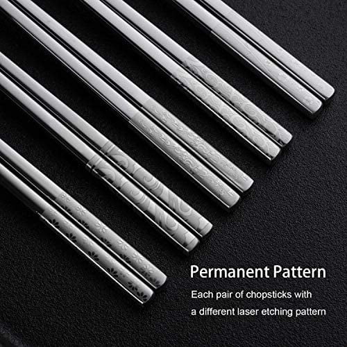 Metal Chopsticks Reusable 316 Stainless Steel Chopsticks Multipack ...