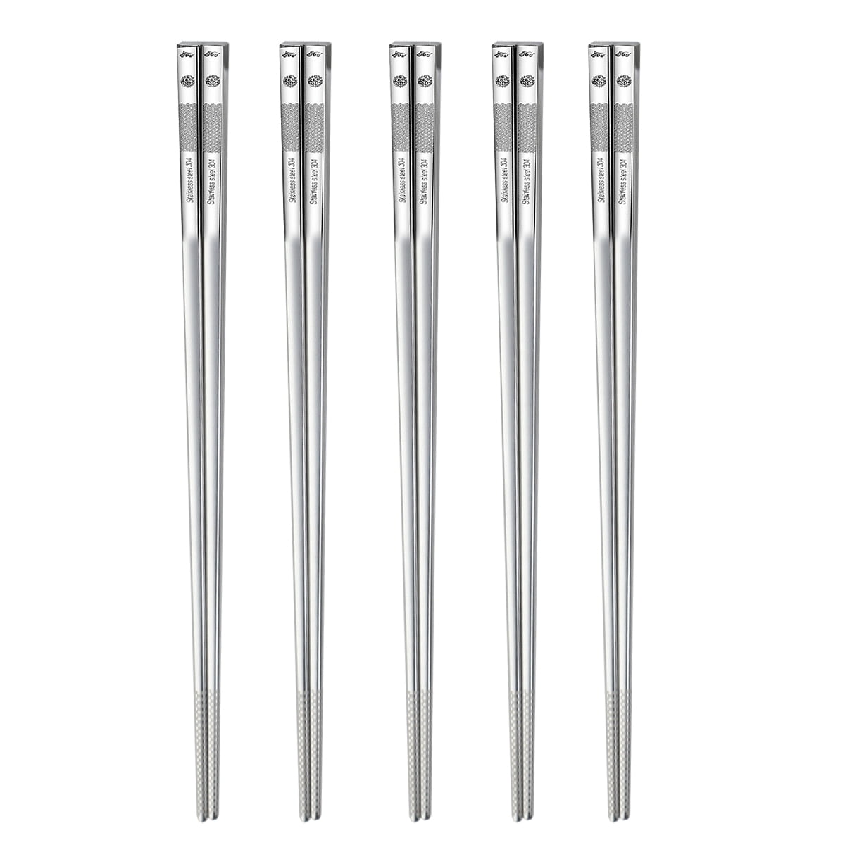 Metal Chopsticks Reusable 5 Pairs Stainless Steel Chopsticks ...