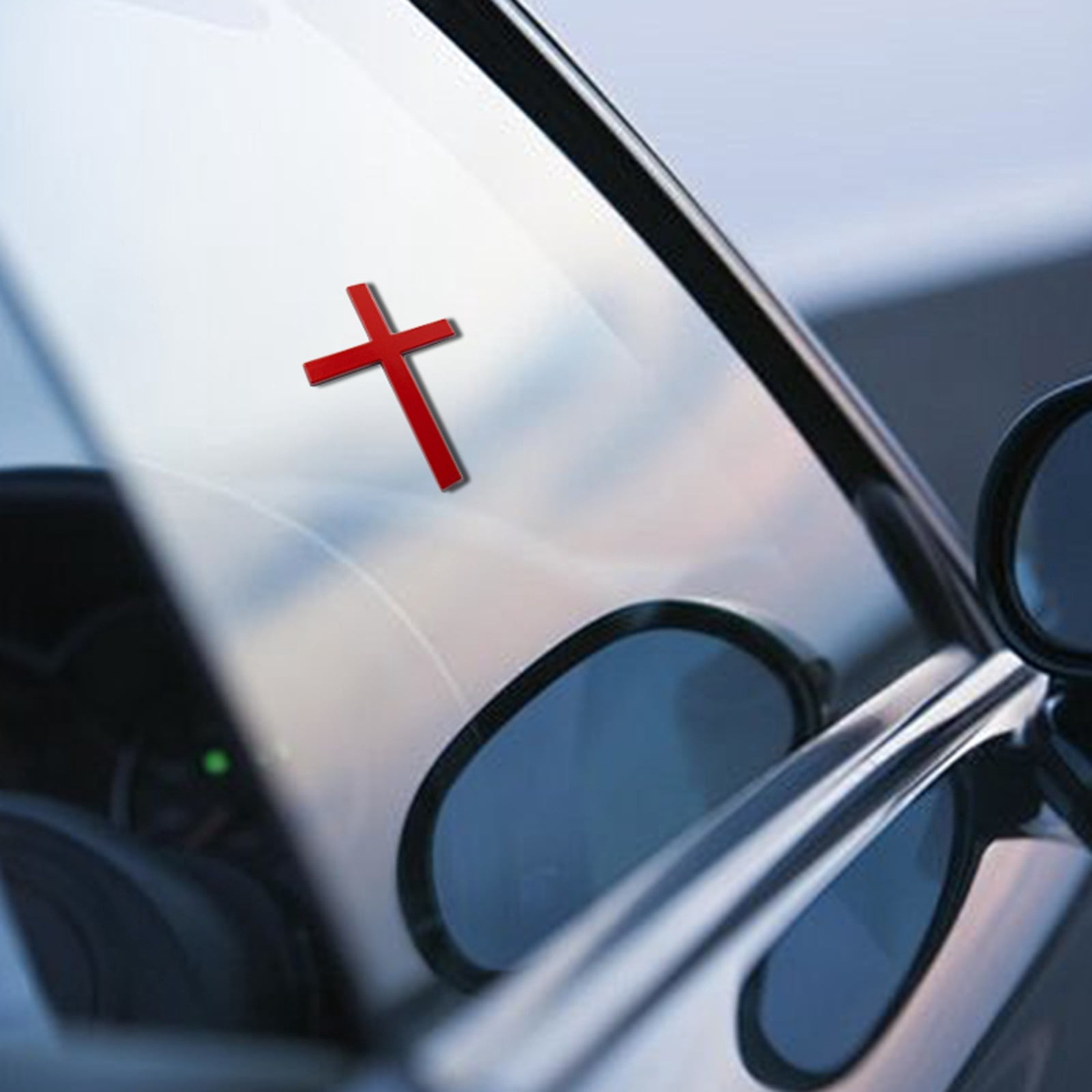 Metal_Christian Cross Sticker,2.5Ã 1.8in 3D_Jesus_ Auto Emblem Badge ...