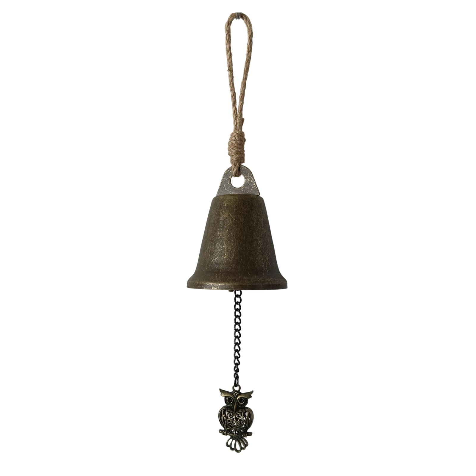 Metal Christmas Cow Bells Decorative Hanging Wind Chimes With Jute Rope ...