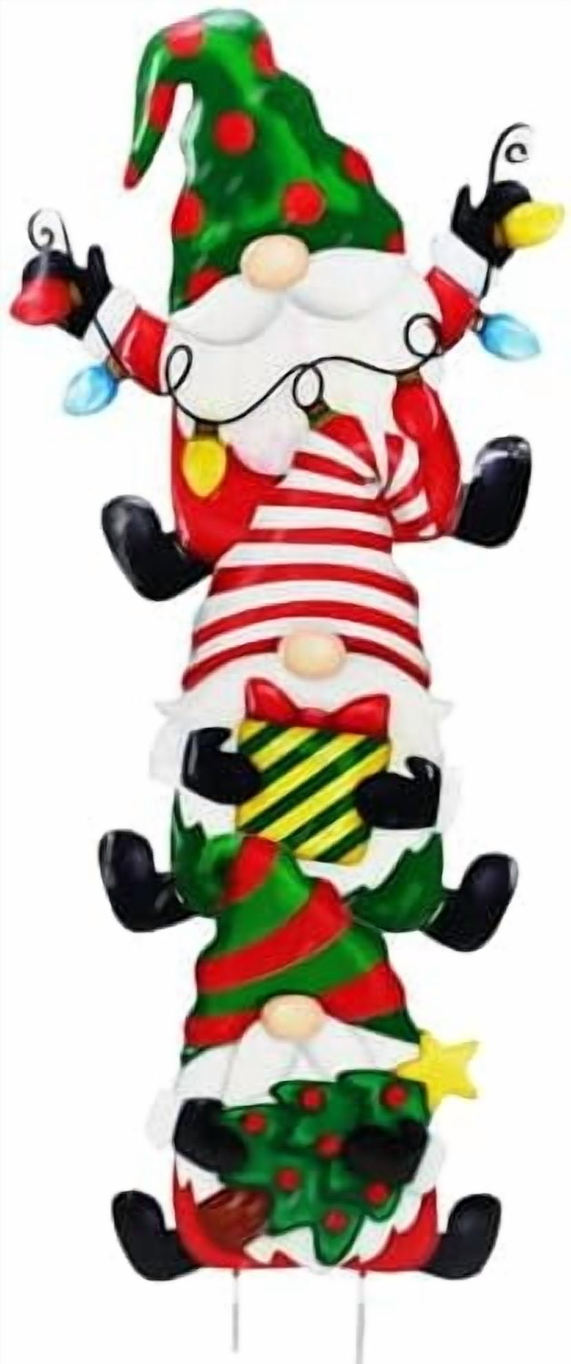 Metal Christmas Decorations Outdoor for Multiple Stacked, Gnomes Fall ...