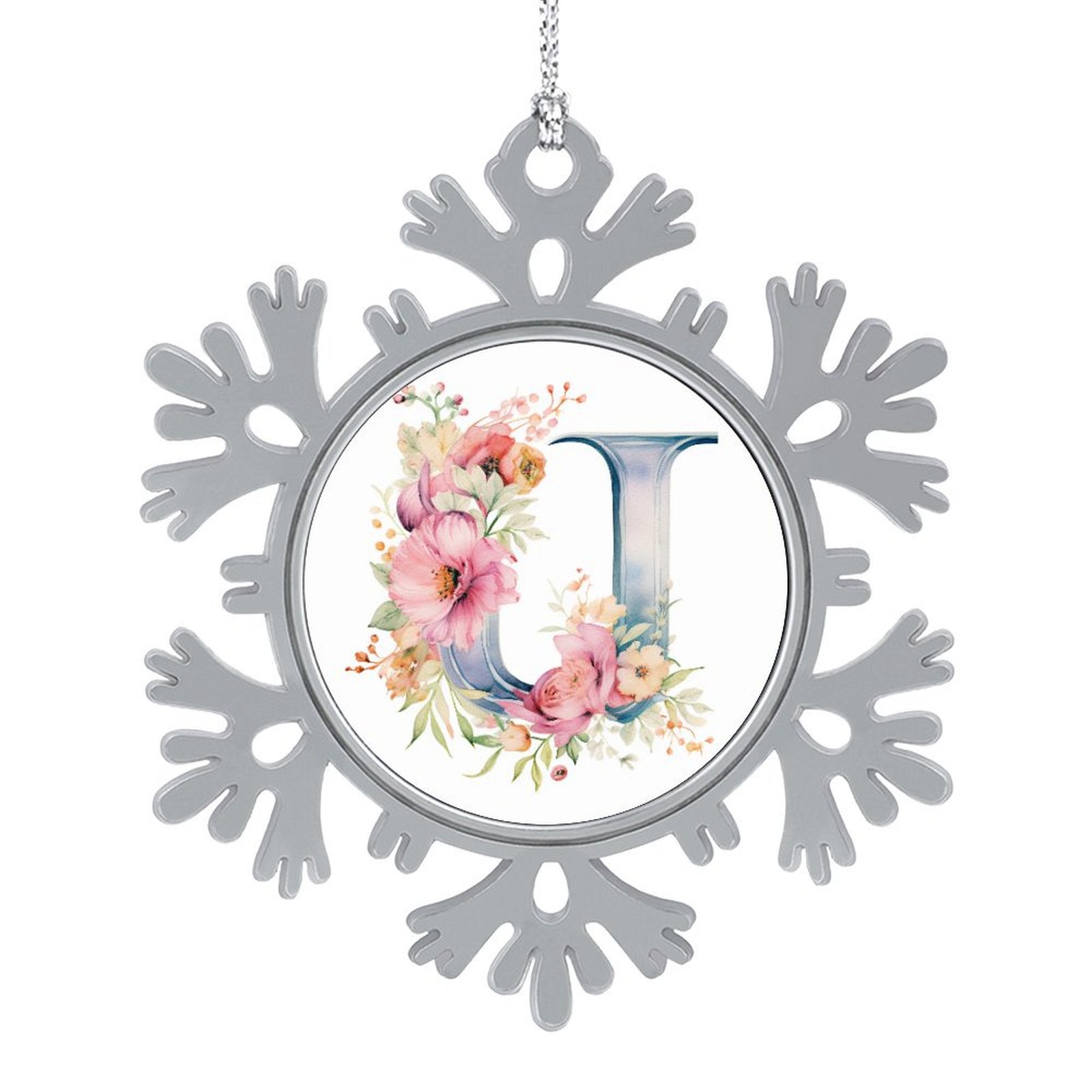 Metal Christmas Ornament Personalized Custom Monogram Name Metal ...
