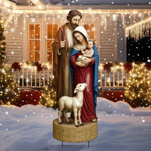 Metal Christmas Outdoor Nativity Scene for Yard with 30 Inch Large ...