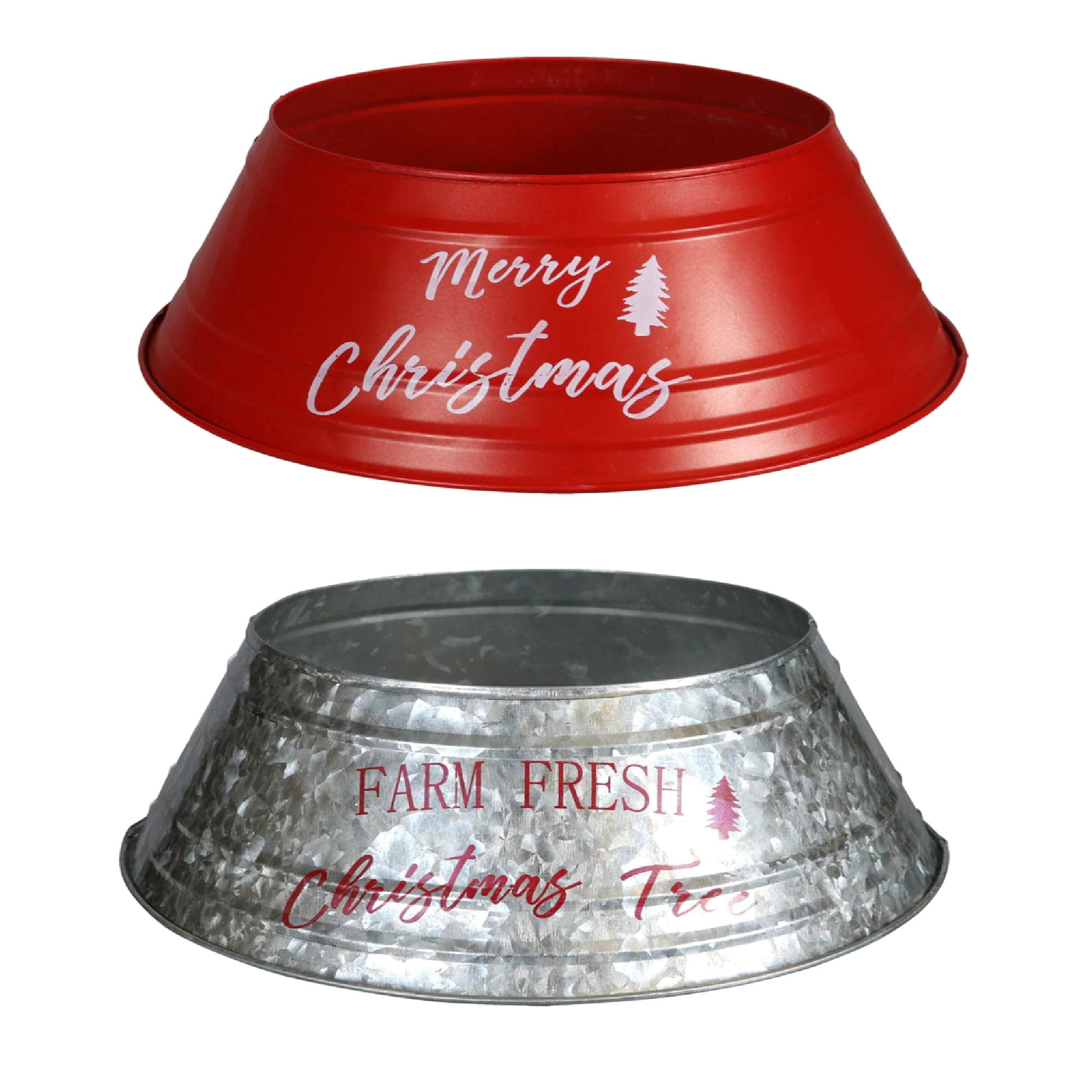 Metal Christmas Tree Collar Christmas Tree Ring Durable Galvanized ...
