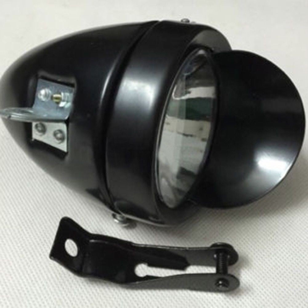 Metal Chrome Vintage Bike Bicycle Retro LED Headlight Front Fog Light ...