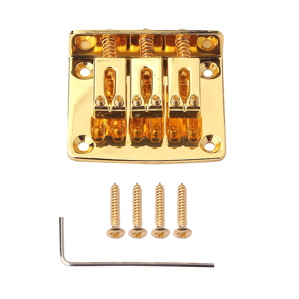 Metal Cigar Box Guitar Gold Bridge Three String with 4 Screws and ...