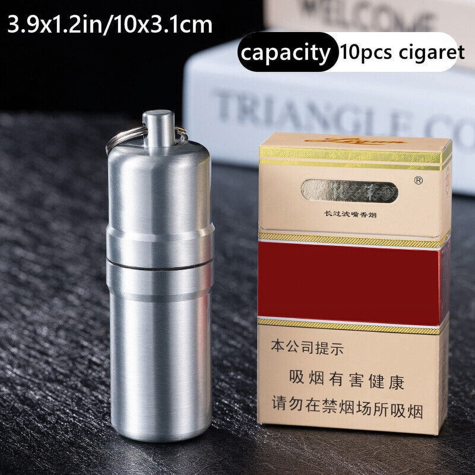 Metal Cigarette Case Hold 10pcs Waterproof Tobacco Storage Sealed Cans ...