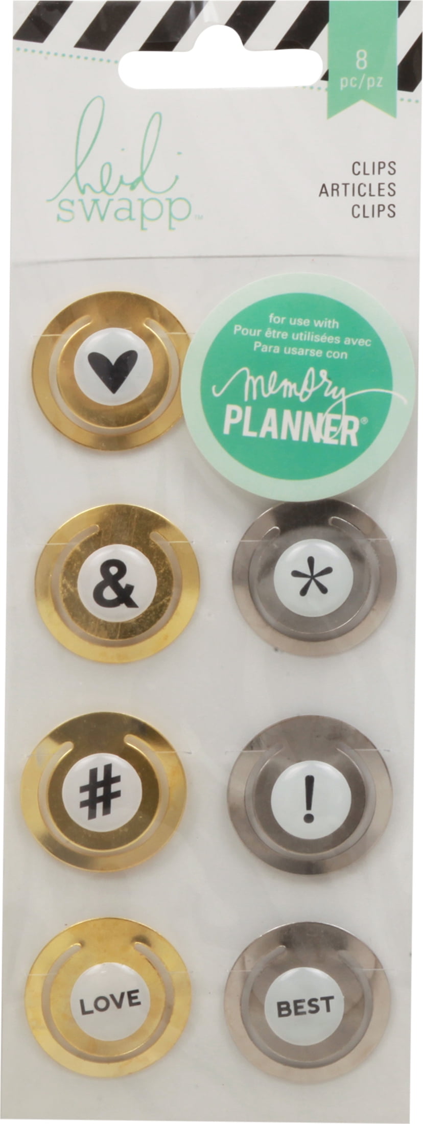 Metal Circle Clips 1" Gold & Silver Heidi Swapp Hello Beautiful ...