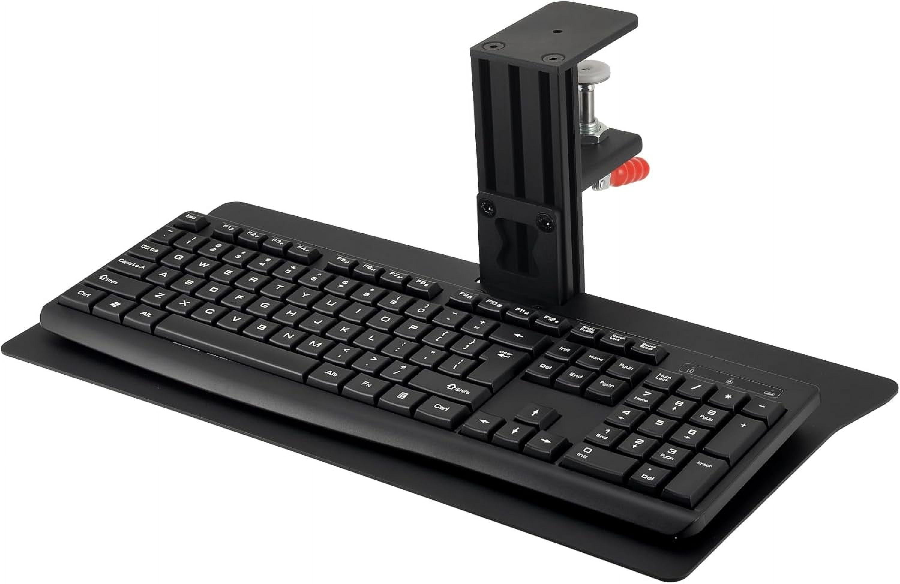 Metal Clamp-on Adjustable Computer Keyboard Tray, Metal Desk Keyboard ...