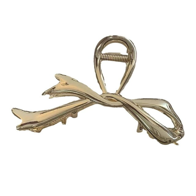 Metal Claw Bow Knot Metal Shark Clip Silver Hair Claw Style Advanced ...