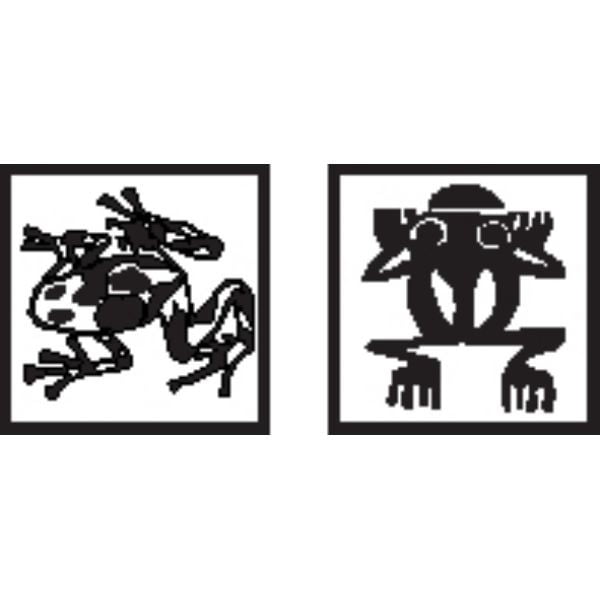 Metal Clay Design Block, Square, Southwestern Frog and Spotted Frog ...