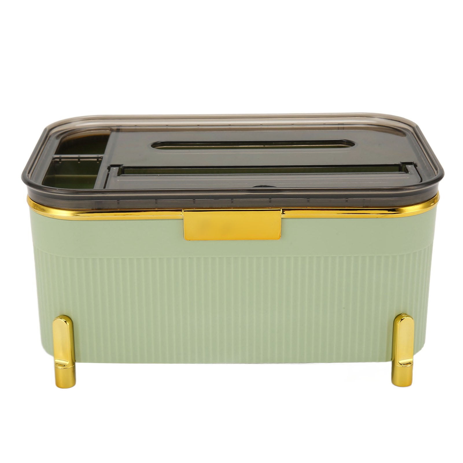 Multi-Purpose Tissue Box Holder with Storage, Raised Bottom Design for ...