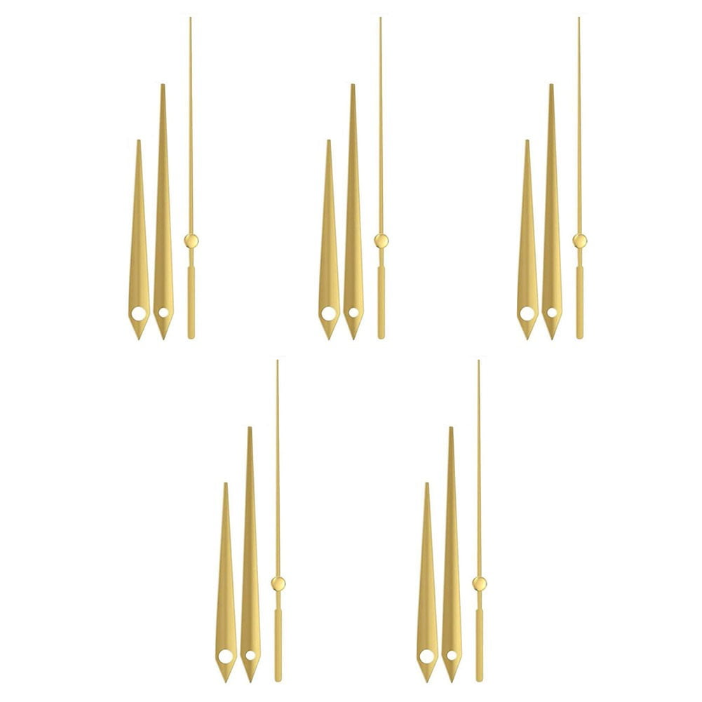 Metal Clock Hands Set, 5pcs Aluminum Clock Needles in Gold, Black, Red ...