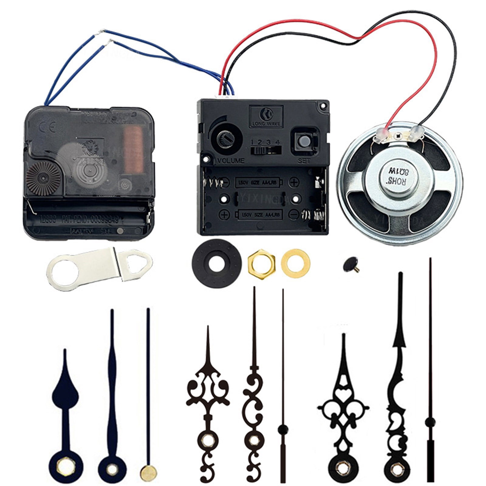 Metal Clock Mechanism Set Powered 12888 Clock Movement Parts for Wall ...