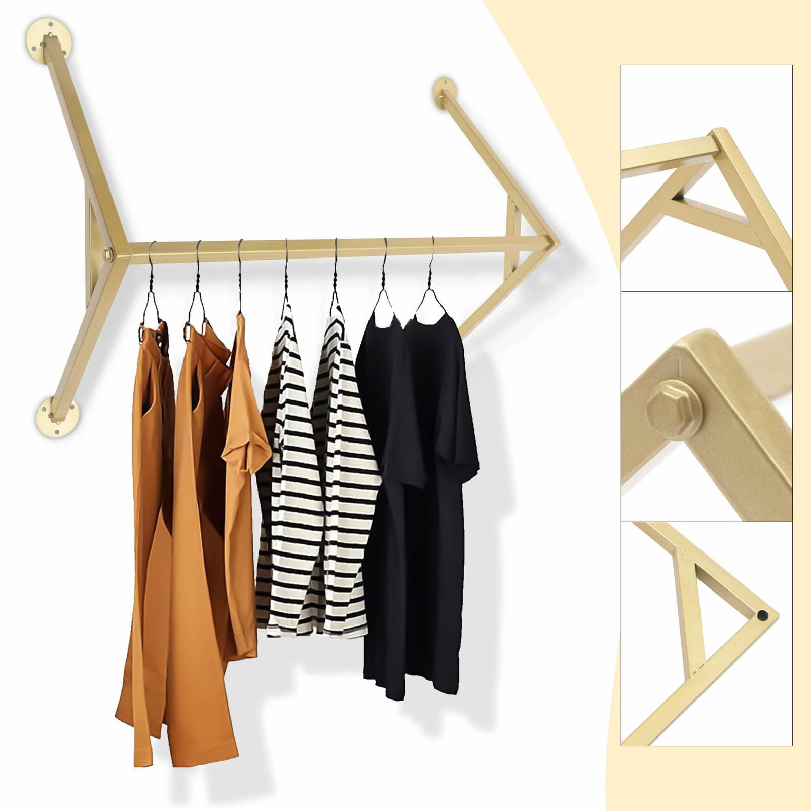 Metal Cloth Rack Hanger, Closet Rails for Garment Retail Store ...
