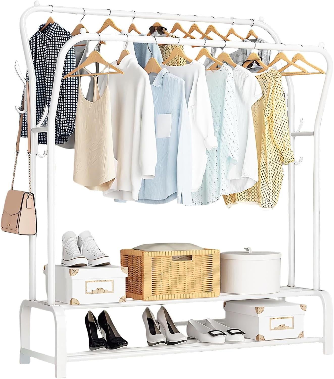 Metal Clothes Rack Garment Rack for Hanging Clothes, Clothing Garment ...