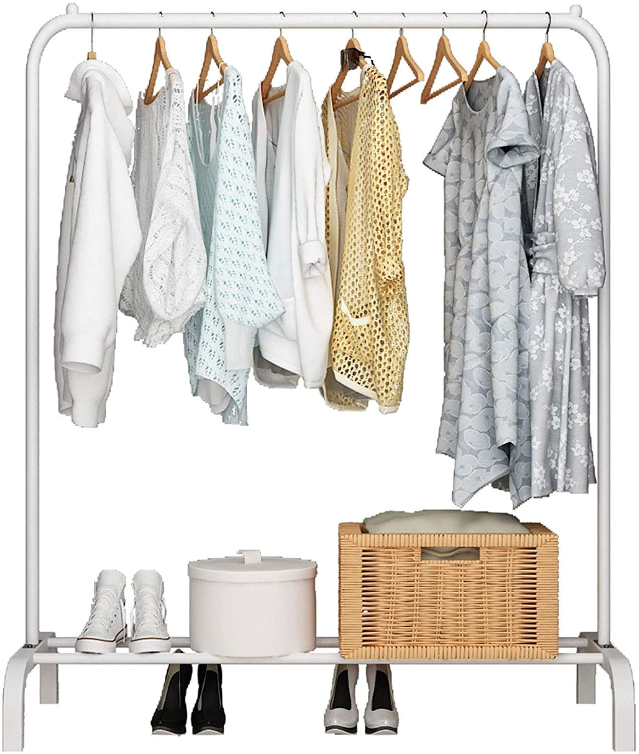 Metal Clothing Rack, Clothing Rack for Hanging Clothes, White - Walmart.com