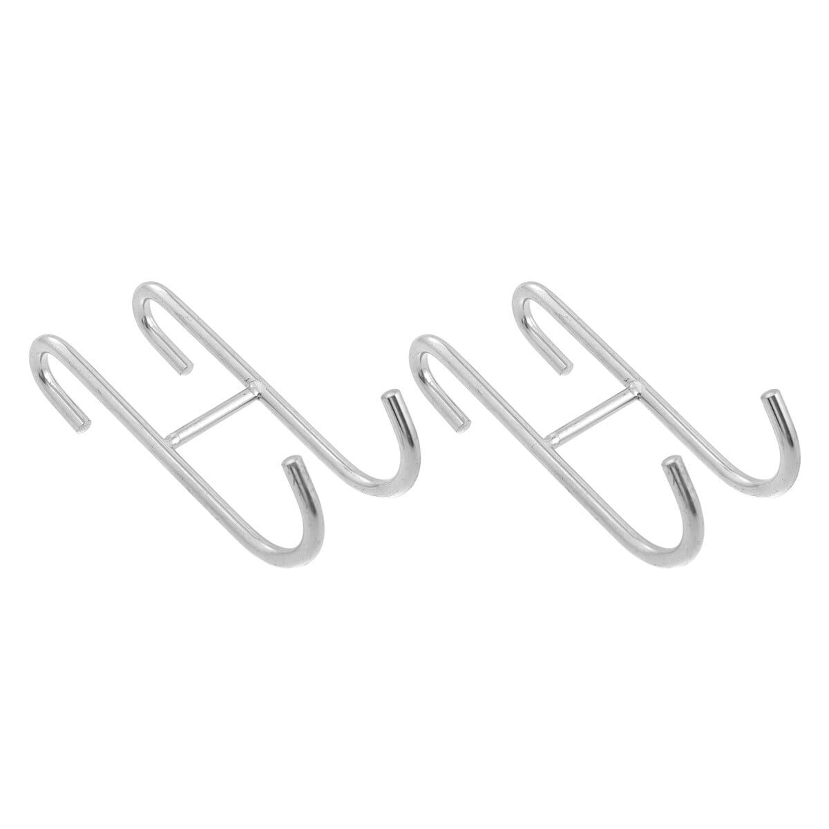 Metal Clothing Rack Double Door Hook 2 Pcs Heavy Duty Clothes Stainless ...