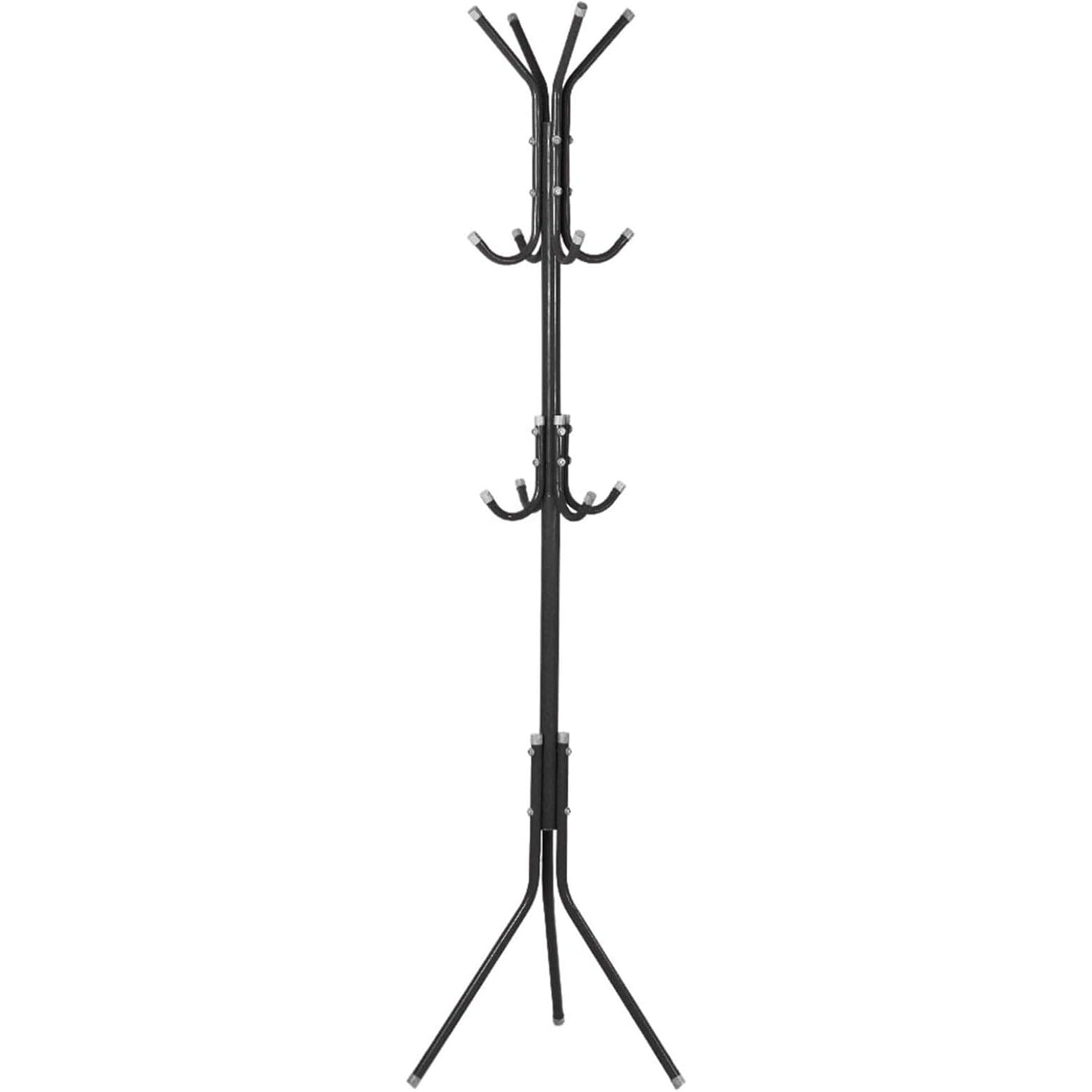Metal Coat Hat Rack Tree Stand, Multi Hook Organizer for Home Bedroom ...
