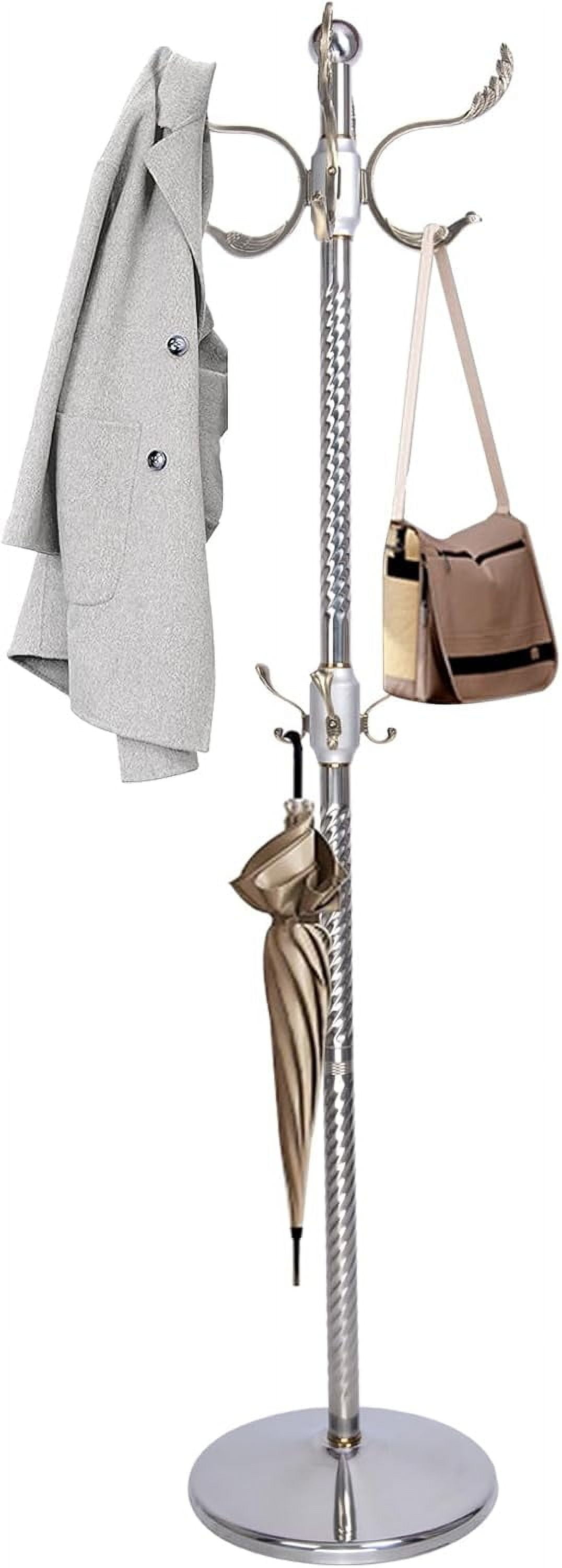 Metal Coat Rack Freestanding with 14 Hooks,Classic Sturdy Coat Rack ...