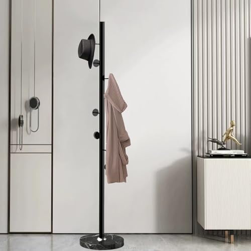 Metal Coat Rack Freestanding, Sturdy Coat Rack Stand with Natural ...