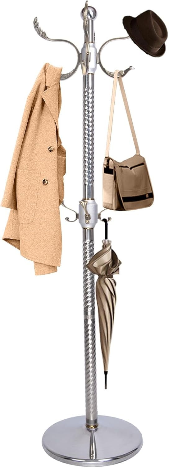 Metal Coat Rack Stand, Stainless Steel Coat Rack Freestanding with Disc ...