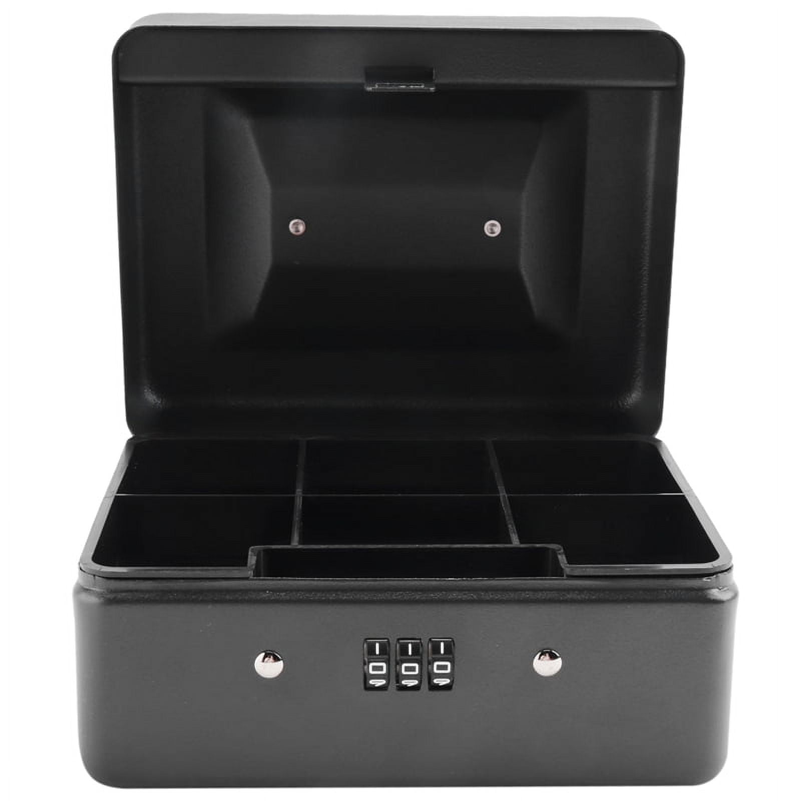 Metal Coin Box with Locking Storage Tray - Small Coin Box with ...