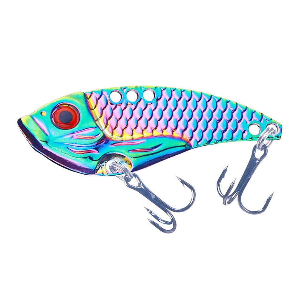 Metal Colorful VIB Lure 3.5g 3D Eyes Fishing Spoons Lures Hard Bait ...