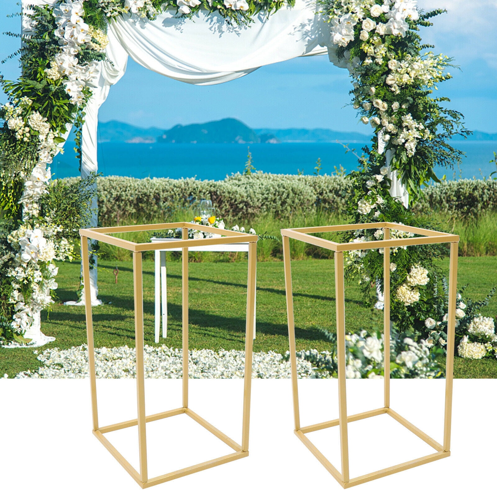 Metal Column Stand Floor Wedding Guiding Stand Wedding Artificial ...
