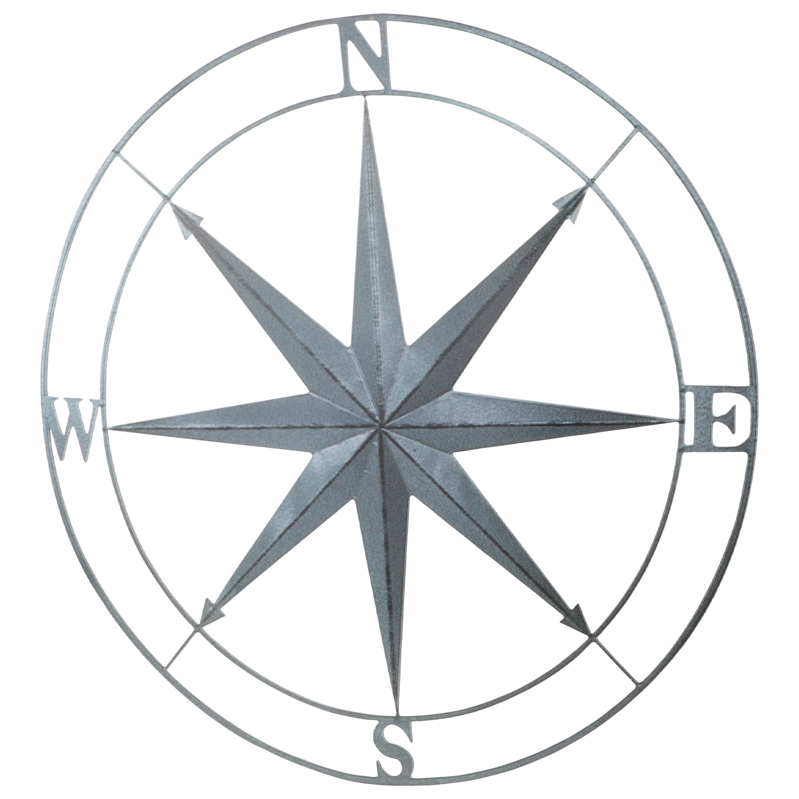 Metal Compass Decorations Garden Wall Art Adornments Nautical Vintage ...