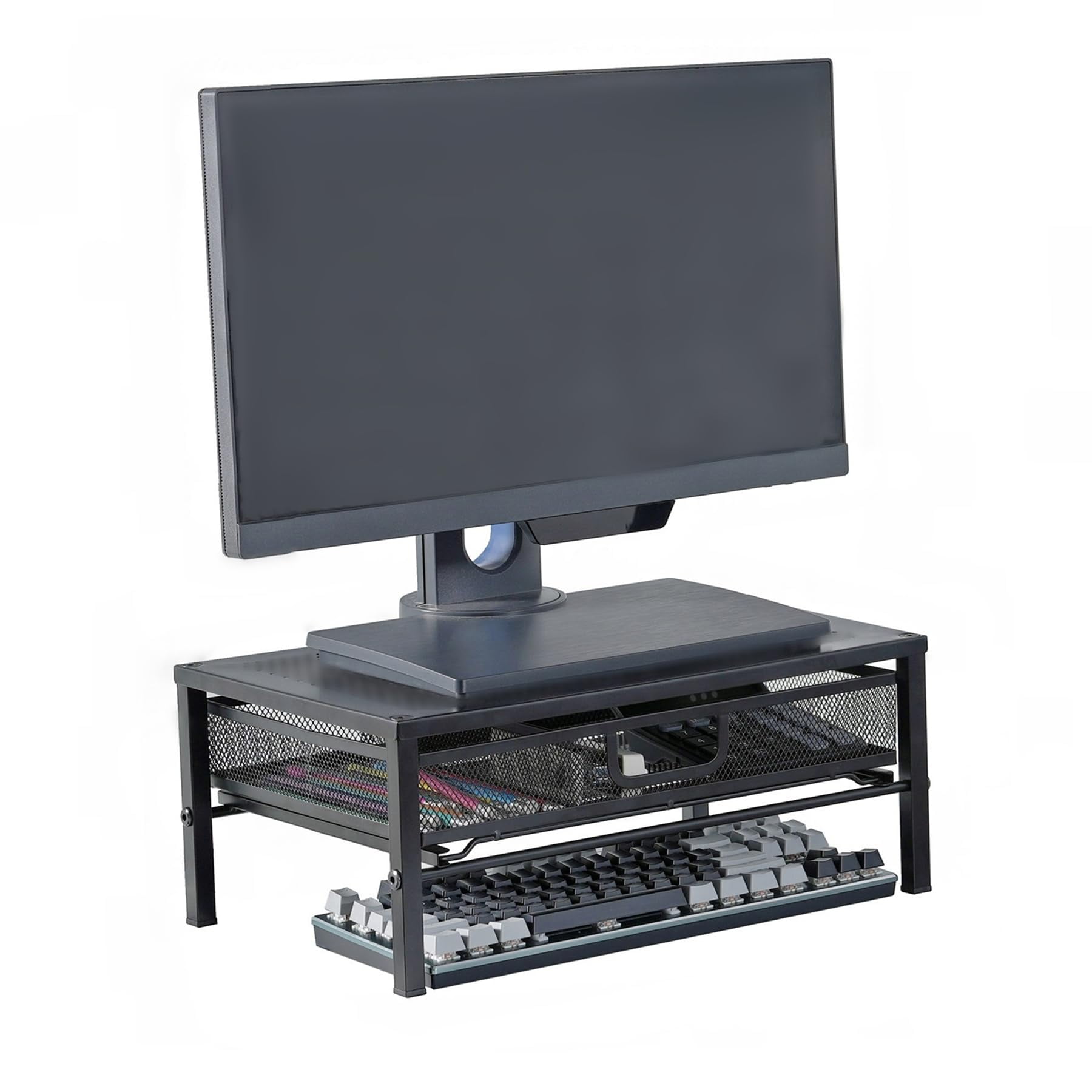 Metal Computer Monitor Stand for Desk,Computer Monitor Riser with ...