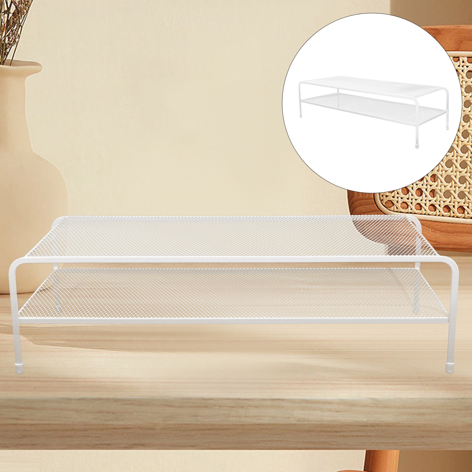Metal Computer Stand Mesh Metal Monitor Stand Transparent Monitor Riser ...