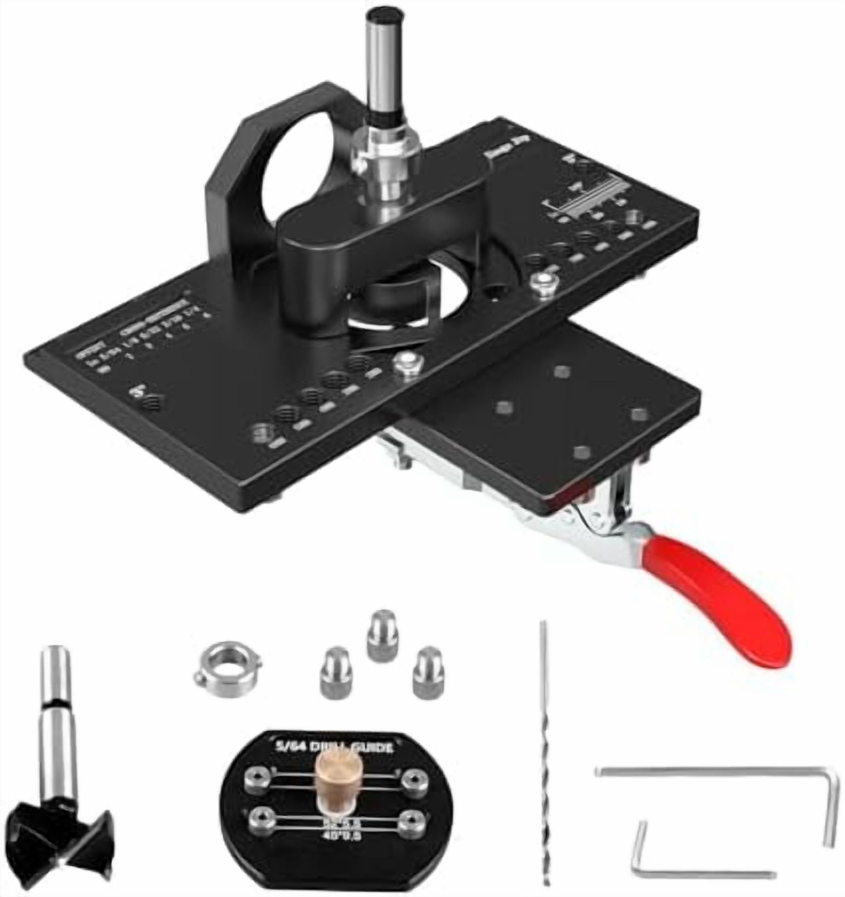 Metal Concealed Hinge Jig with Quick Clamp and Dust Vacuum Adapter,35mm ...