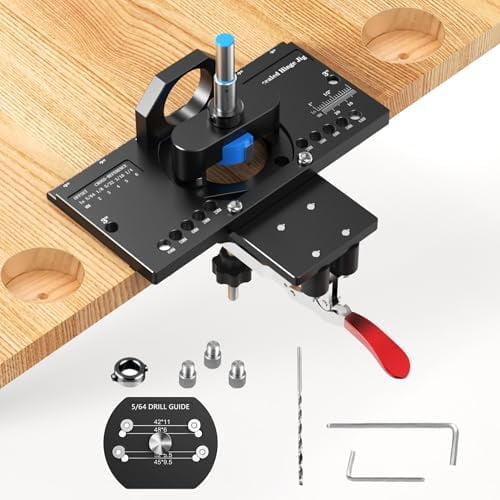Metal Concealed Hinge Jig with Quick Clamp and Dust Vacuum Adapter ...