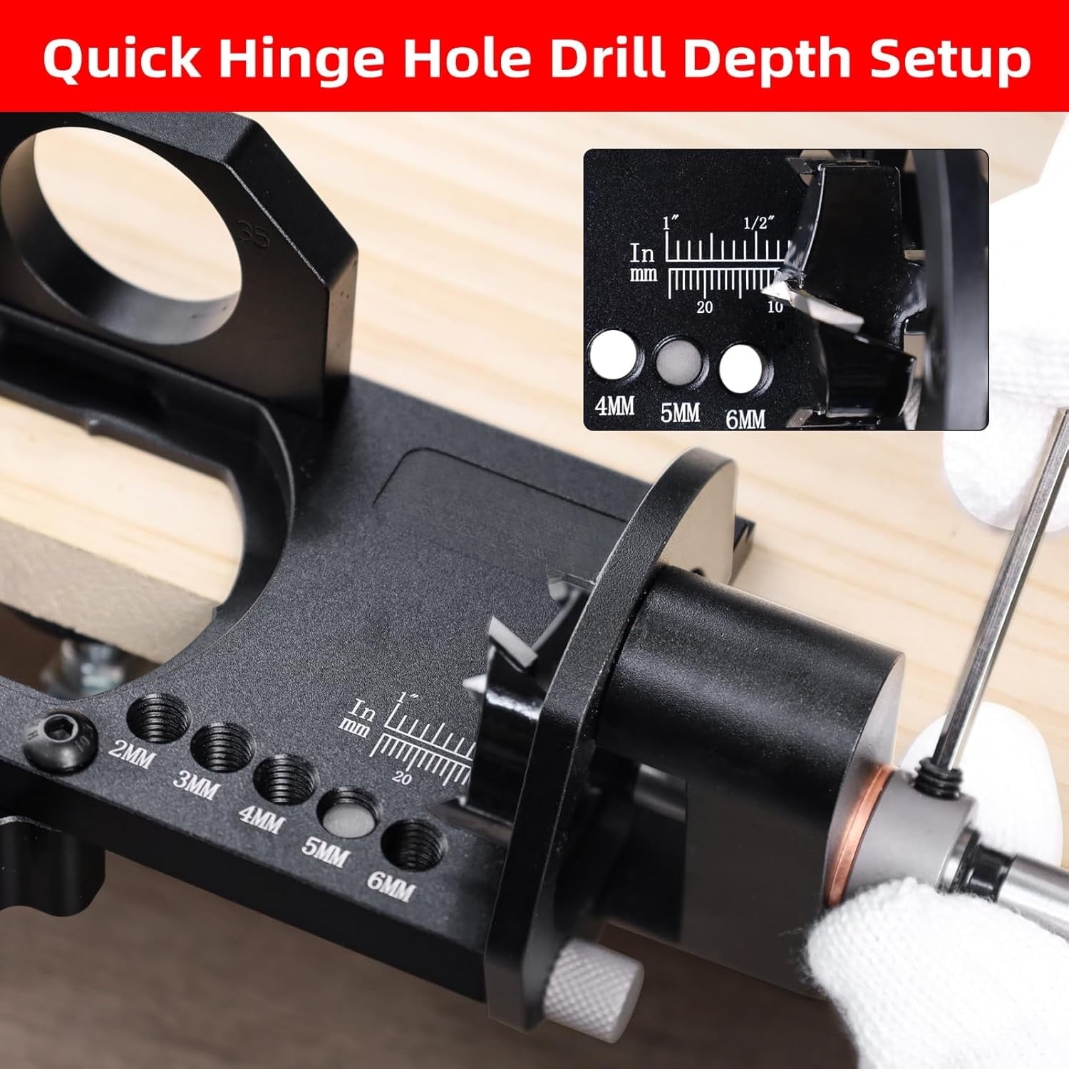 Metal Concealed Hinge Jig with Quick Clamp and Dust Vacuum Adapter ...